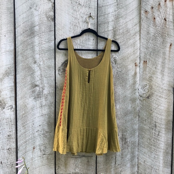 THML | Tops | Thml Aztec Print Tank Top W Flounce Bottom | Poshmark